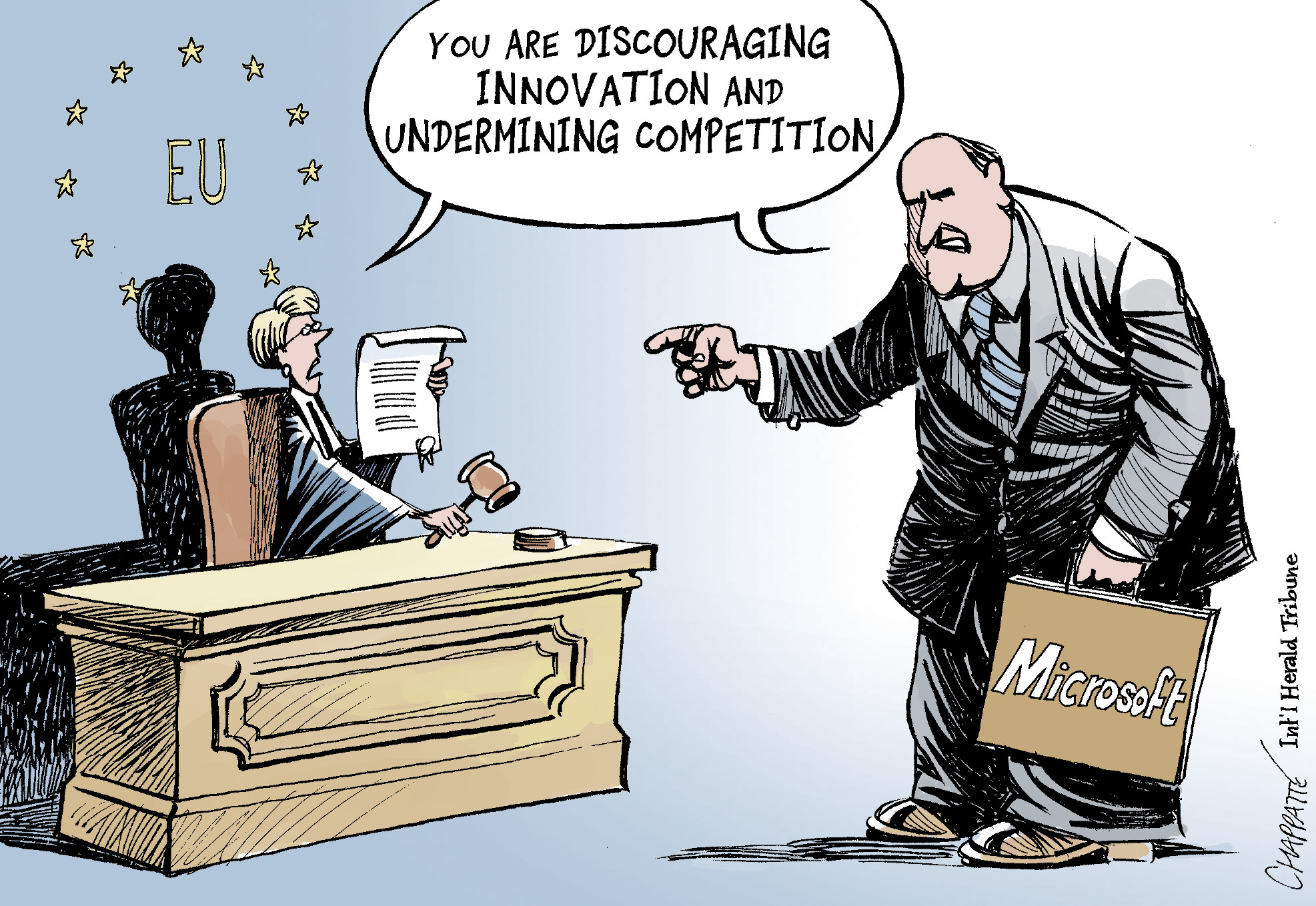 Microsoft And The Court Globecartoon Political Cartoons Patrick
