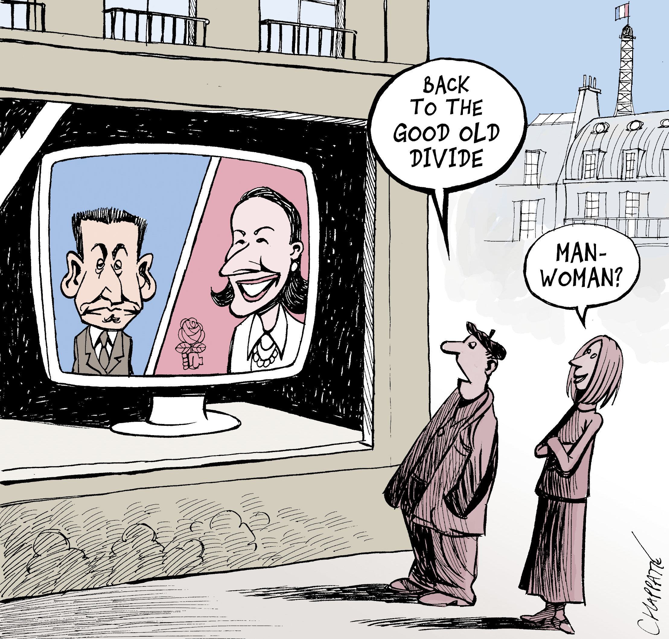 Sarkozy Vs Ségolène Globecartoon Political Cartoons Patrick Chappatte