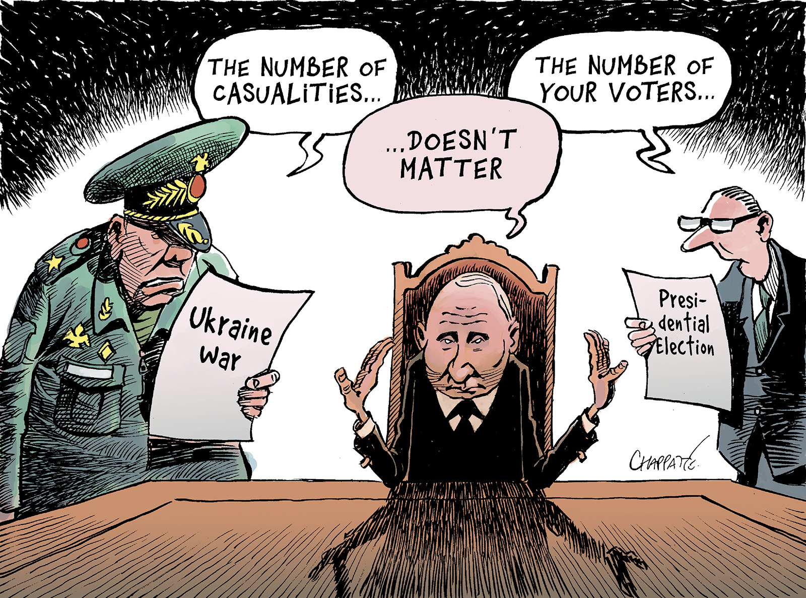 Putin's reelection | Globecartoon - Political Cartoons - Patrick Chappatte