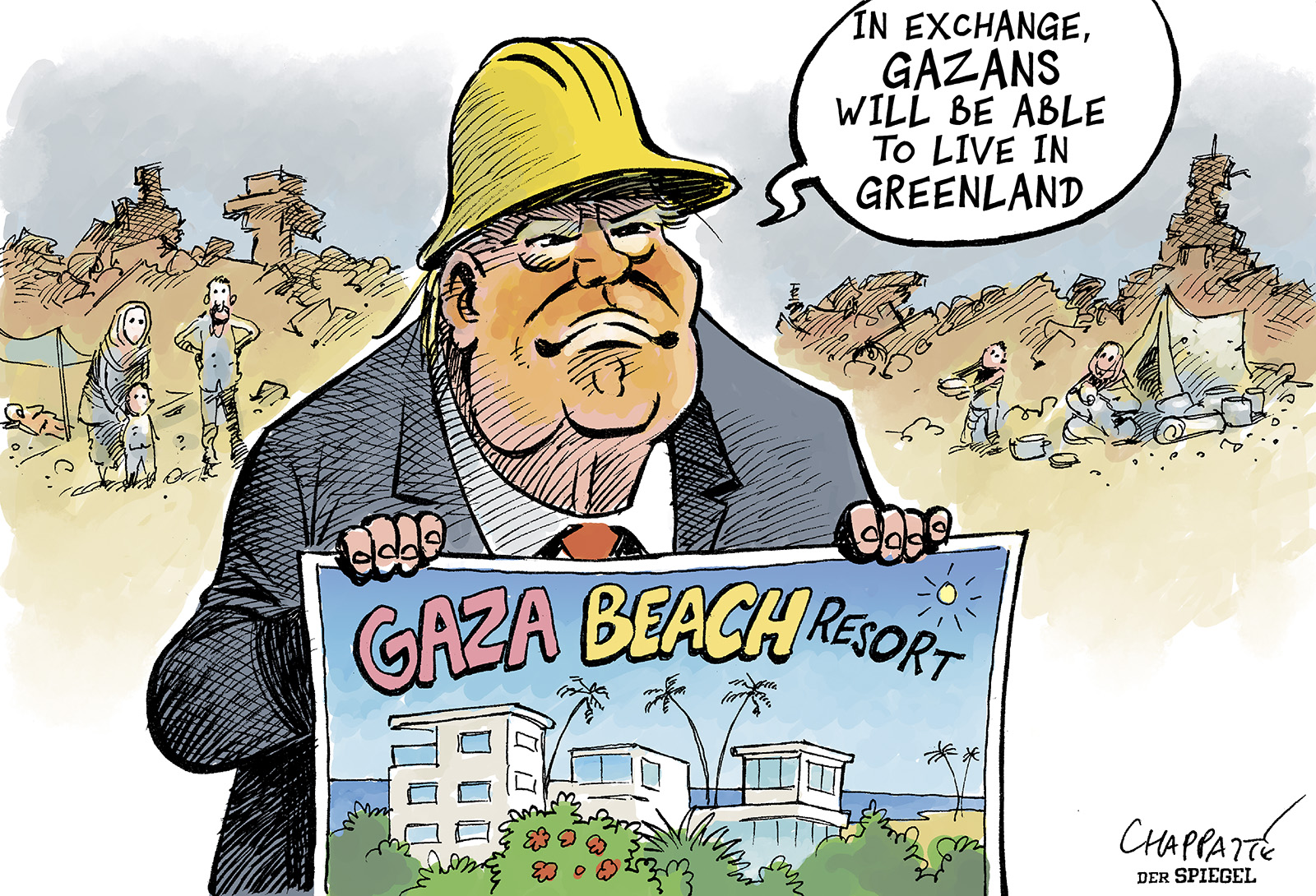 A plan for Gaza | Globecartoon - Political Cartoons - Patrick Chappatte