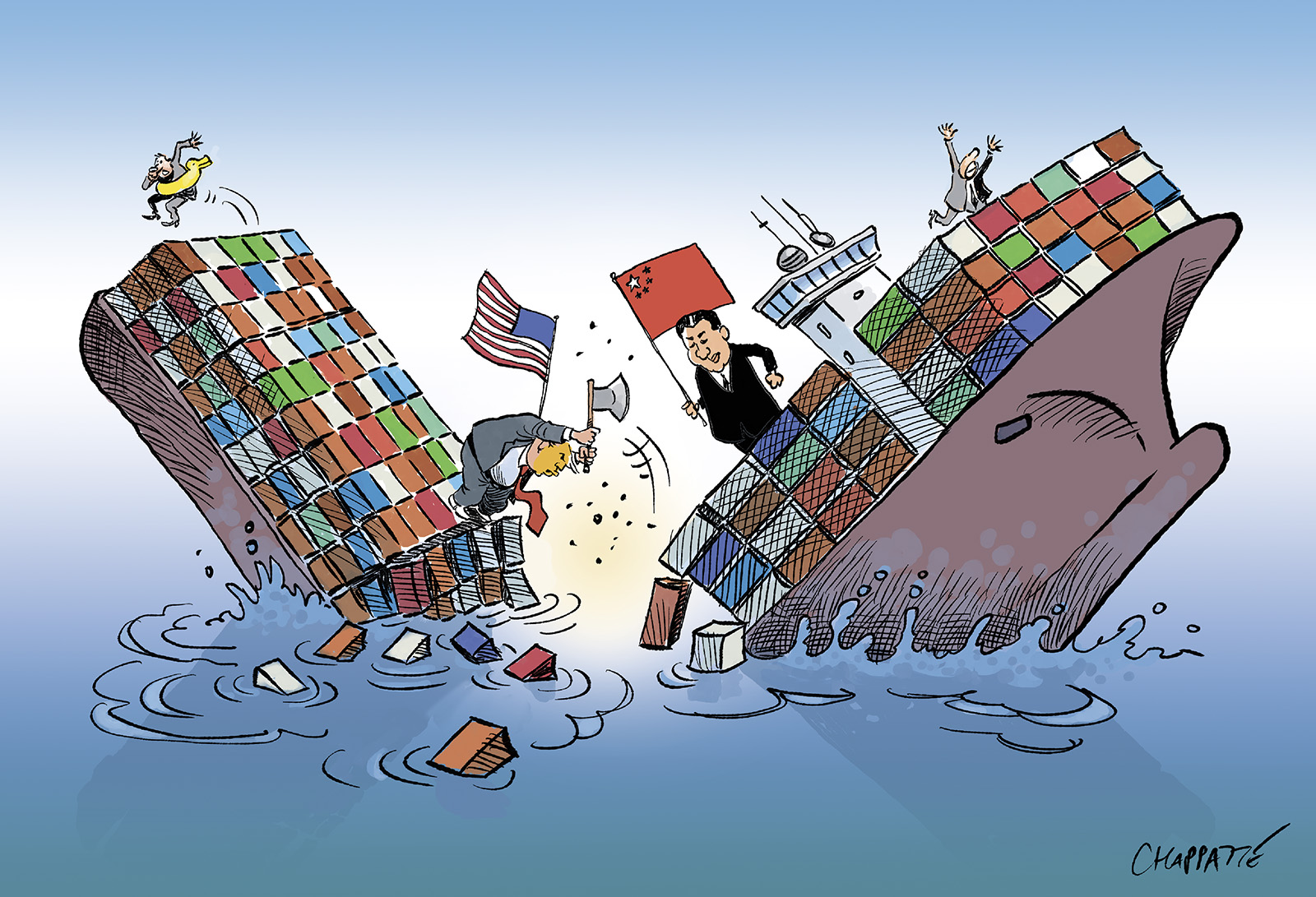 Outlook on World trade | Globecartoon - Political Cartoons - Patrick ...