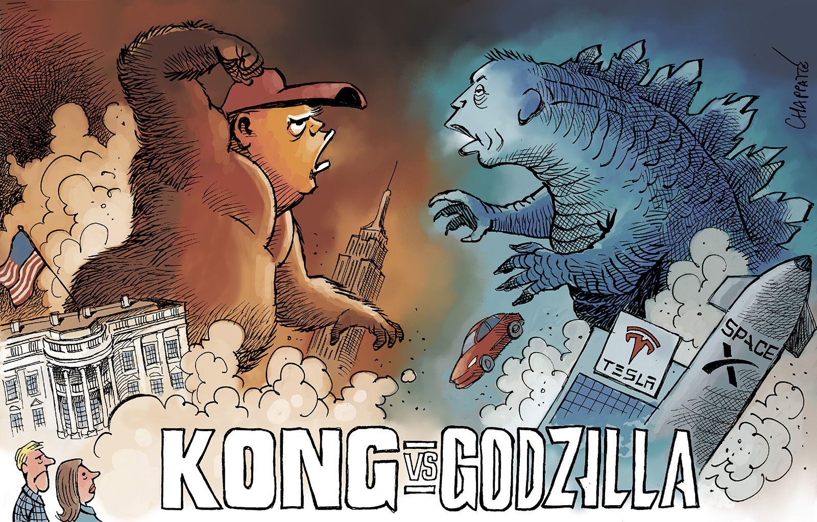Trump-Musk: the fight of the Titans | Globecartoon - Political Cartoons ...