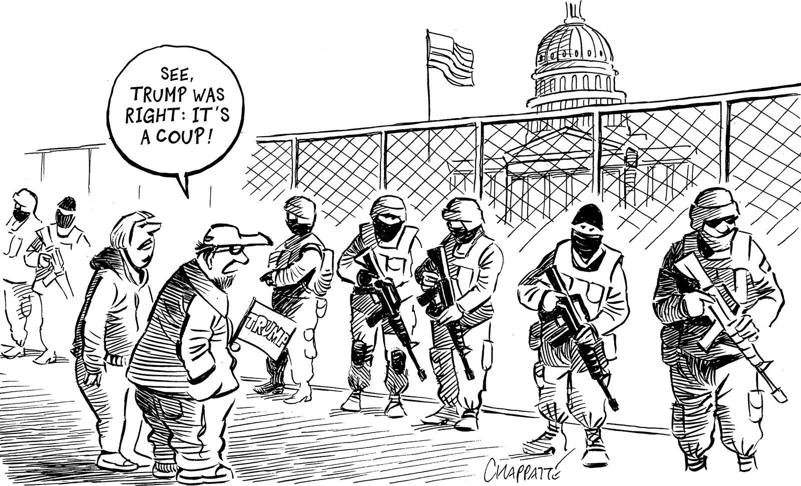 20000 troops for Biden inauguration | Globecartoon - Political Cartoons ...
