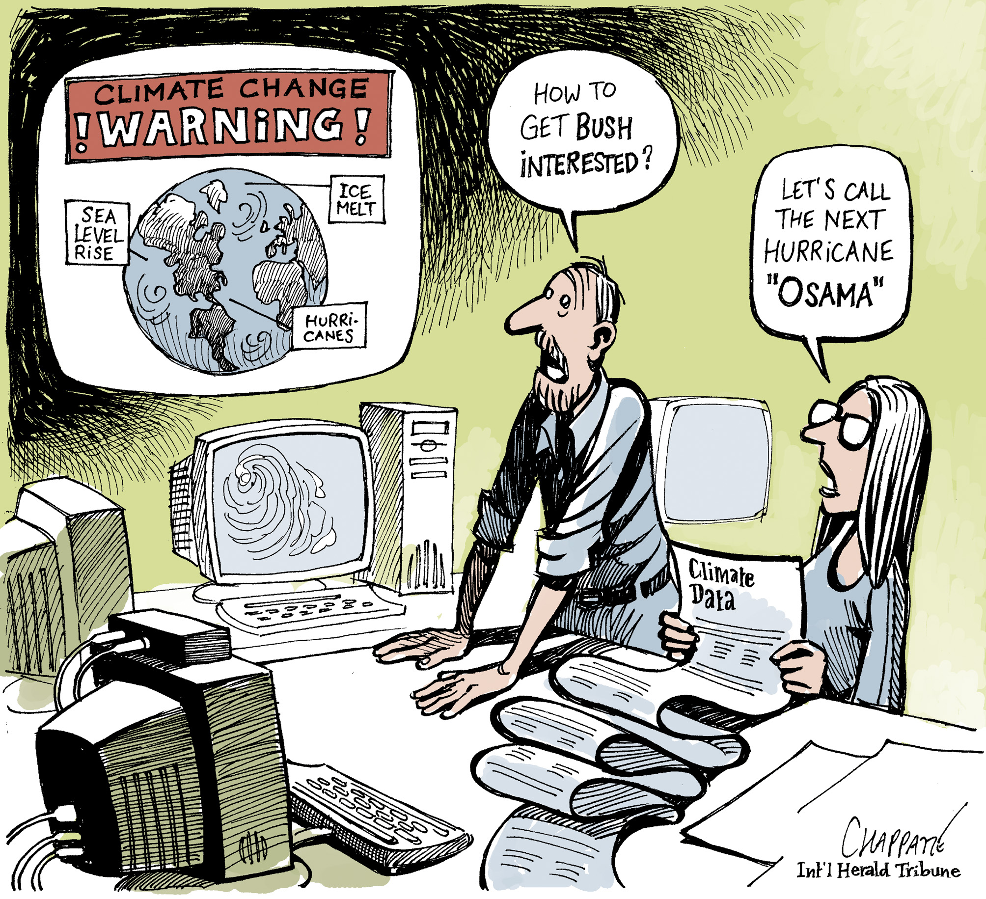 Bush and climate change | Globecartoon - Political Cartoons - Patrick ...