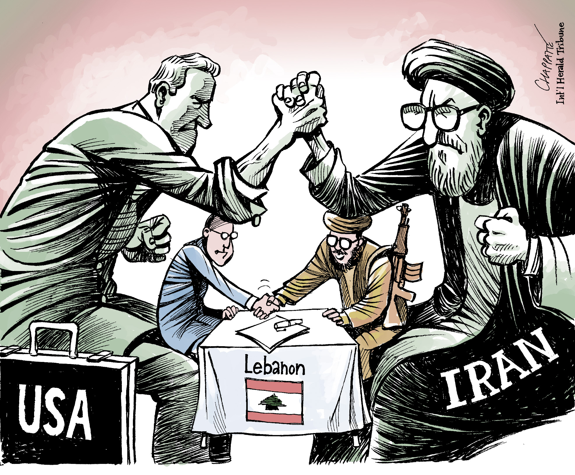 Accord in Lebanon | Globecartoon - Political Cartoons - Patrick Chappatte