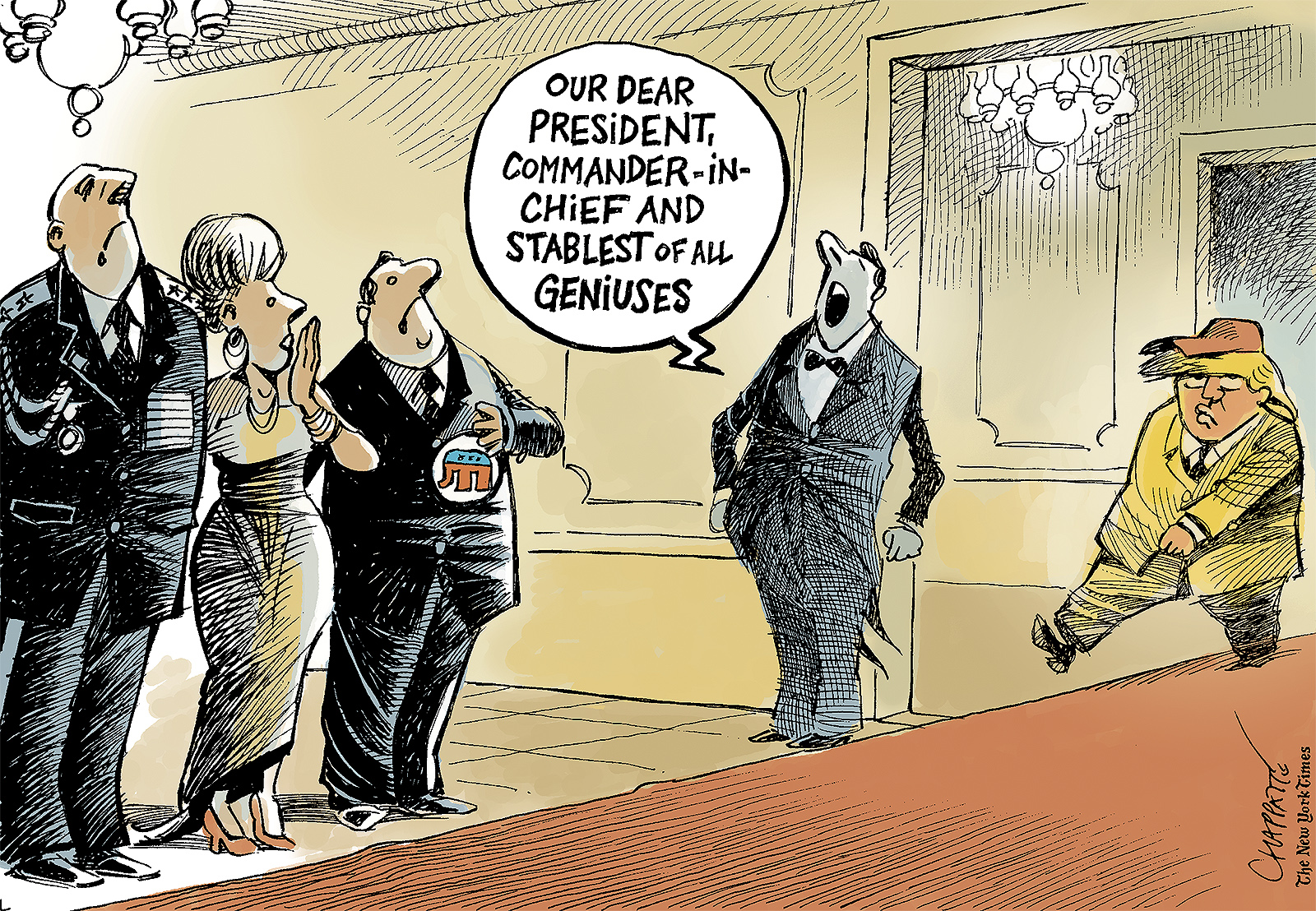 Genius-in-chief | Globecartoon - Political Cartoons - Patrick Chappatte