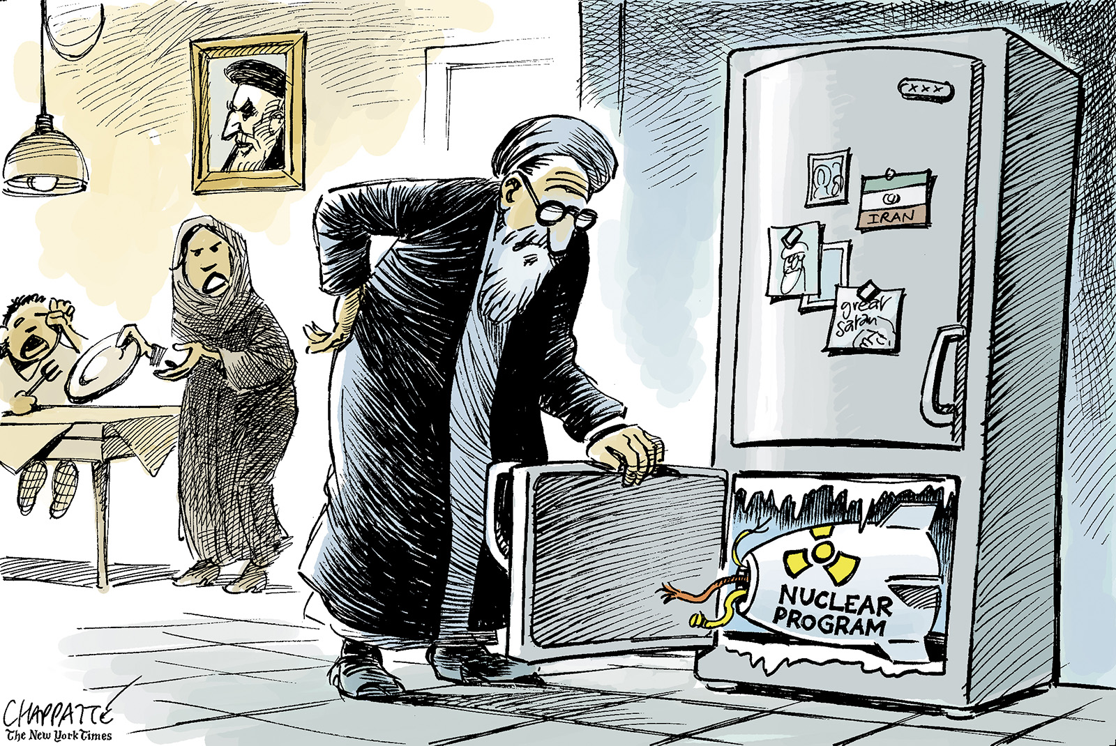 Choked Iran to revive its nuclear program? | Globecartoon - Political ...