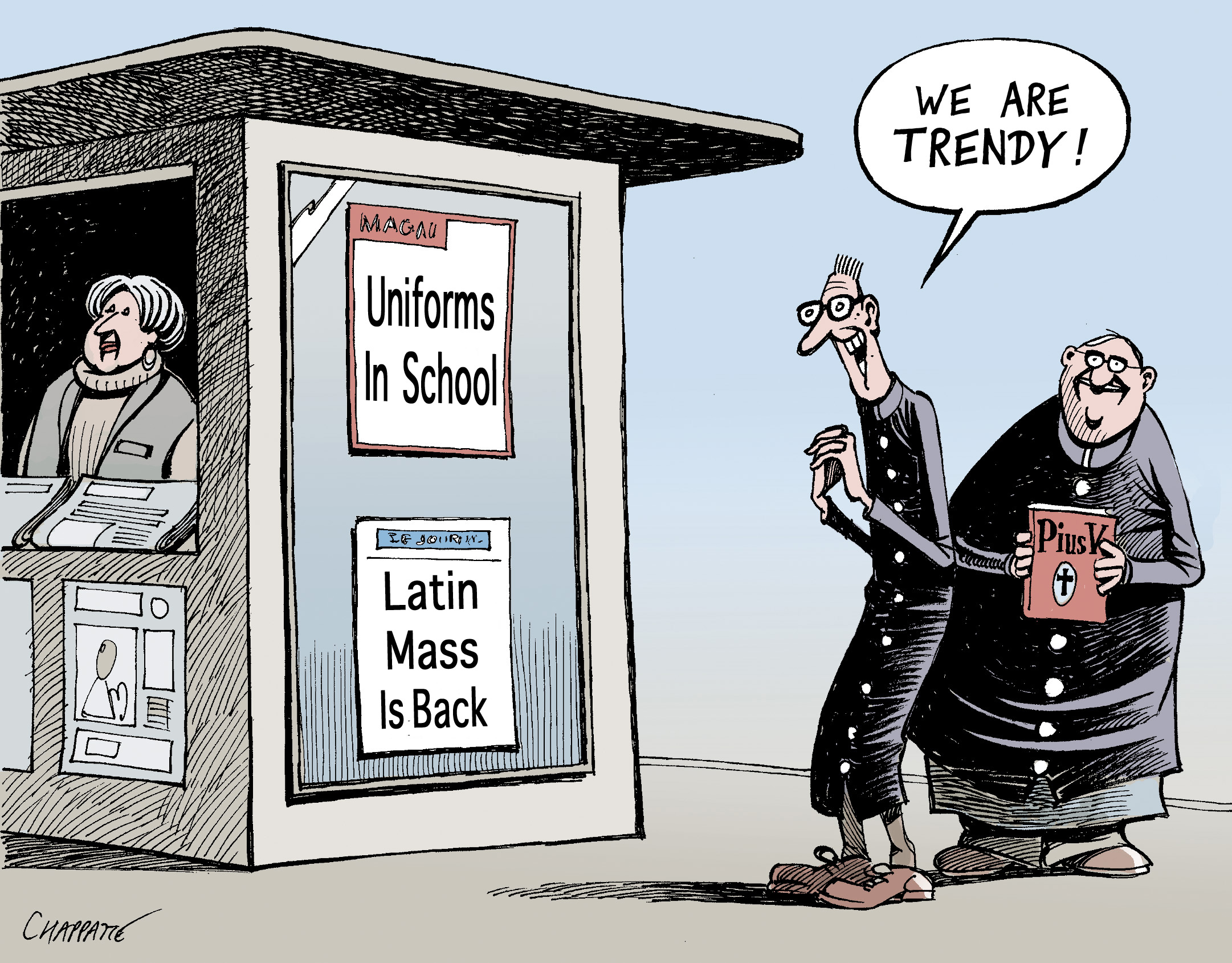 Latin Mass Is Back | Globecartoon - Political Cartoons - Patrick Chappatte