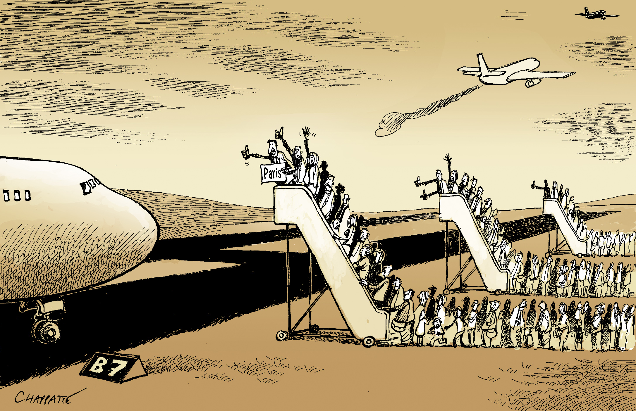 Congestion aérienne | Globecartoon - Political Cartoons - Patrick Chappatte