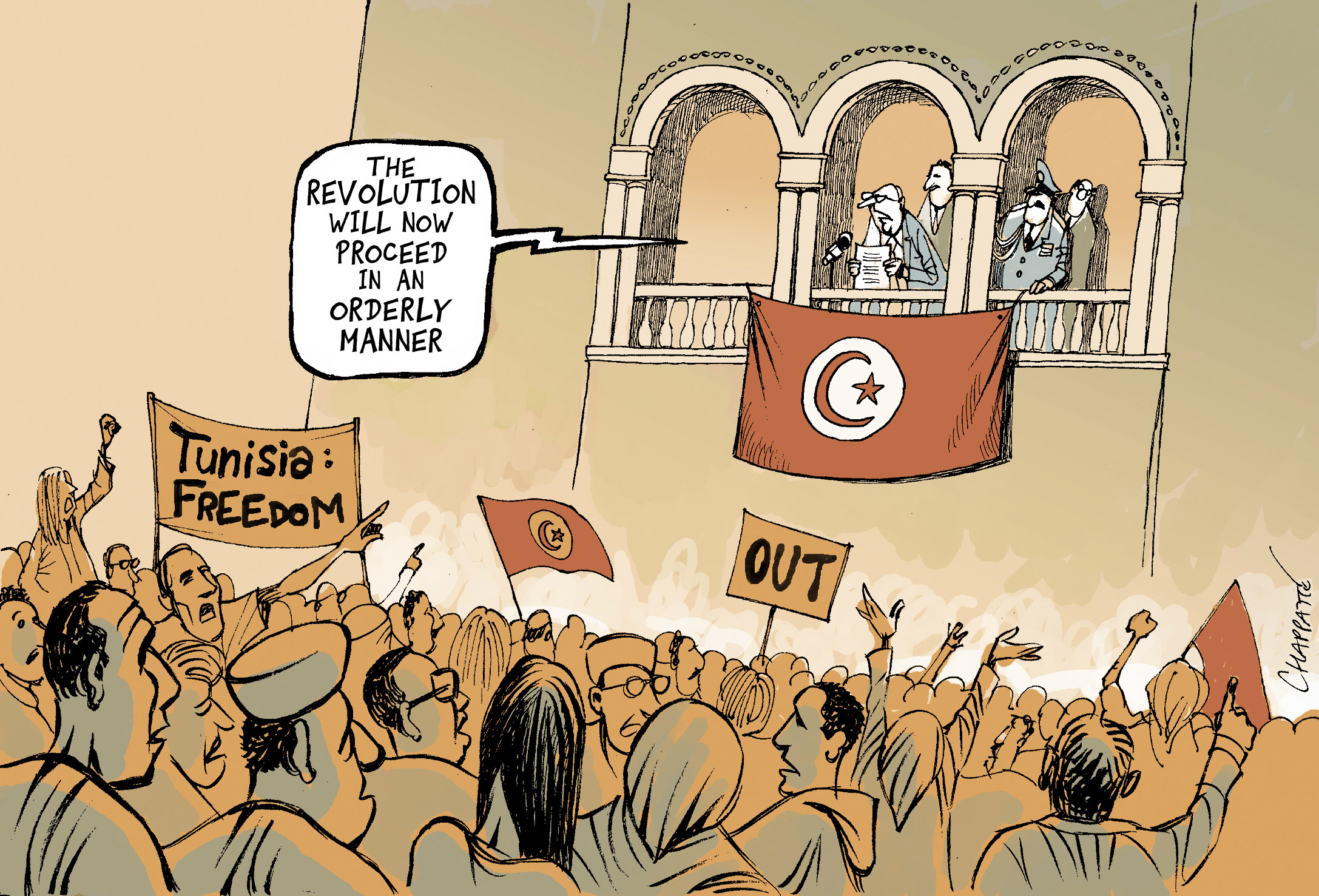 Interim Government in Tunisia | Globecartoon - Political Cartoons ...