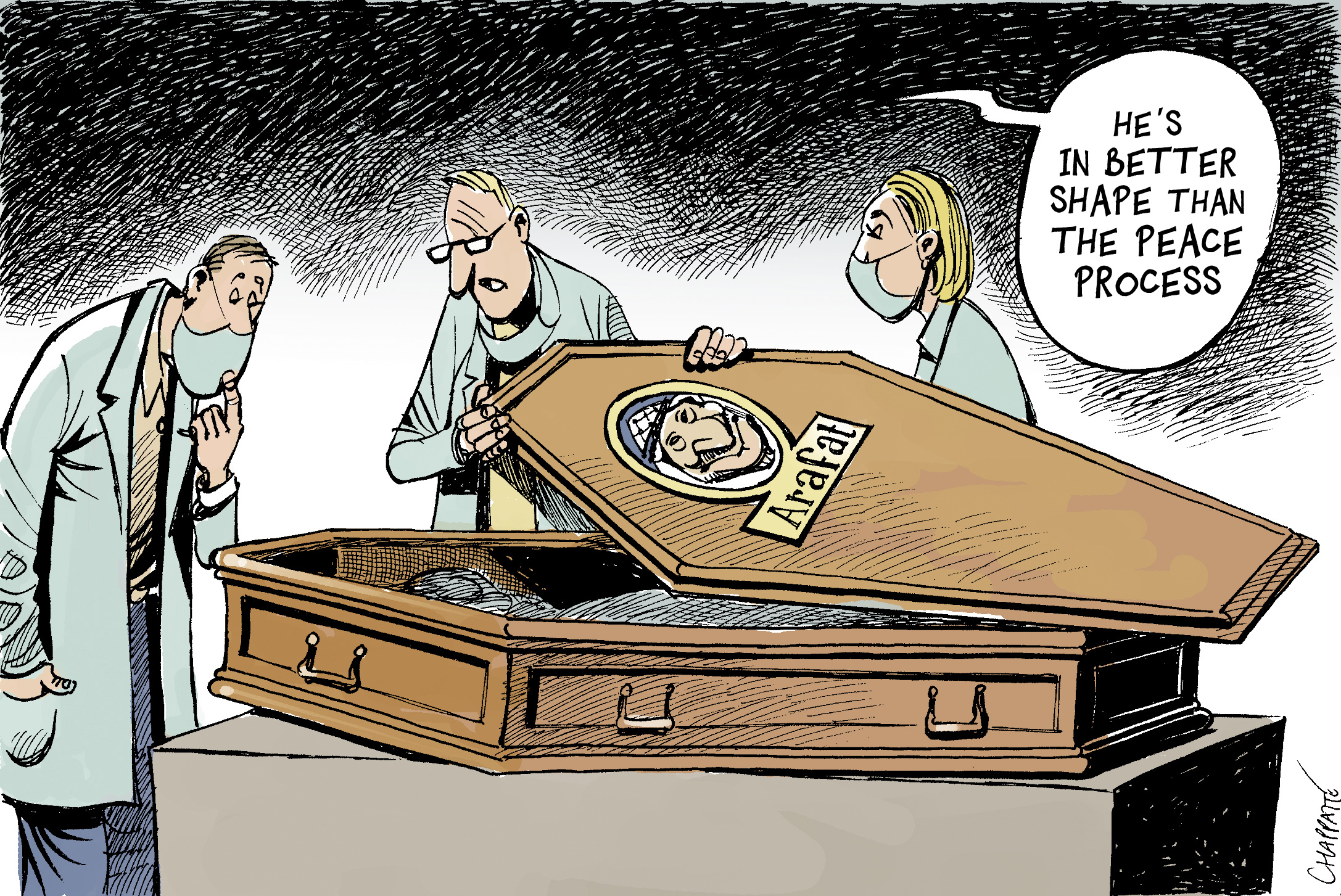 Exhumation of Yasser Arafat | Globecartoon - Political Cartoons ...