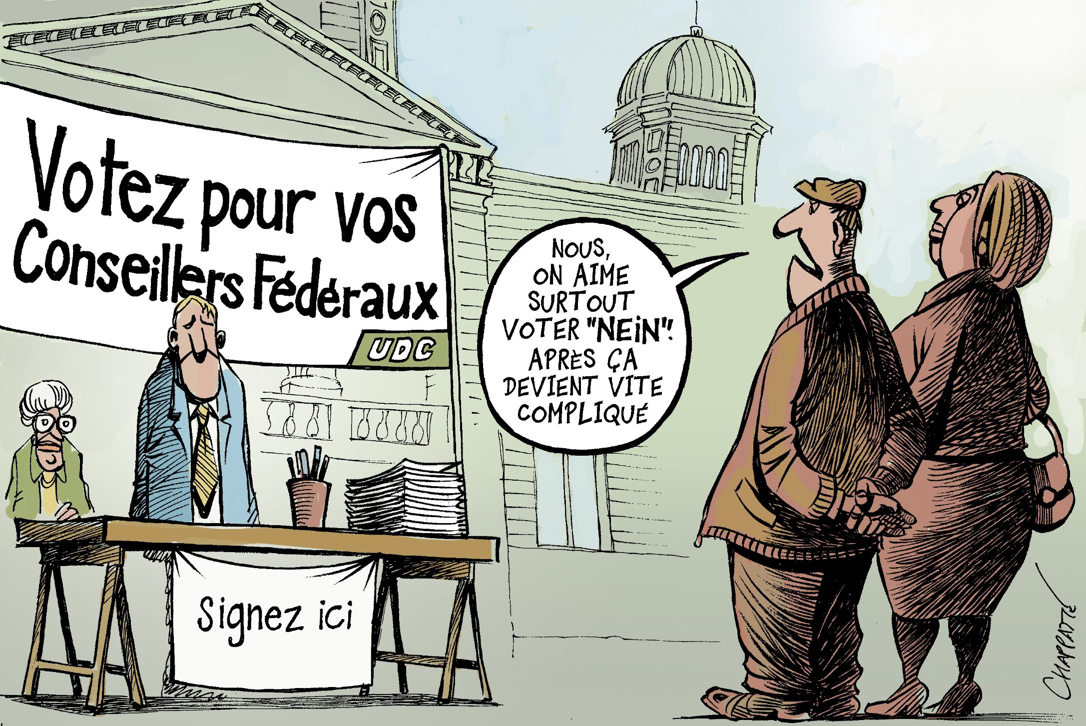 Election du Conseil fédéral par le peuple | Globecartoon - Political ...