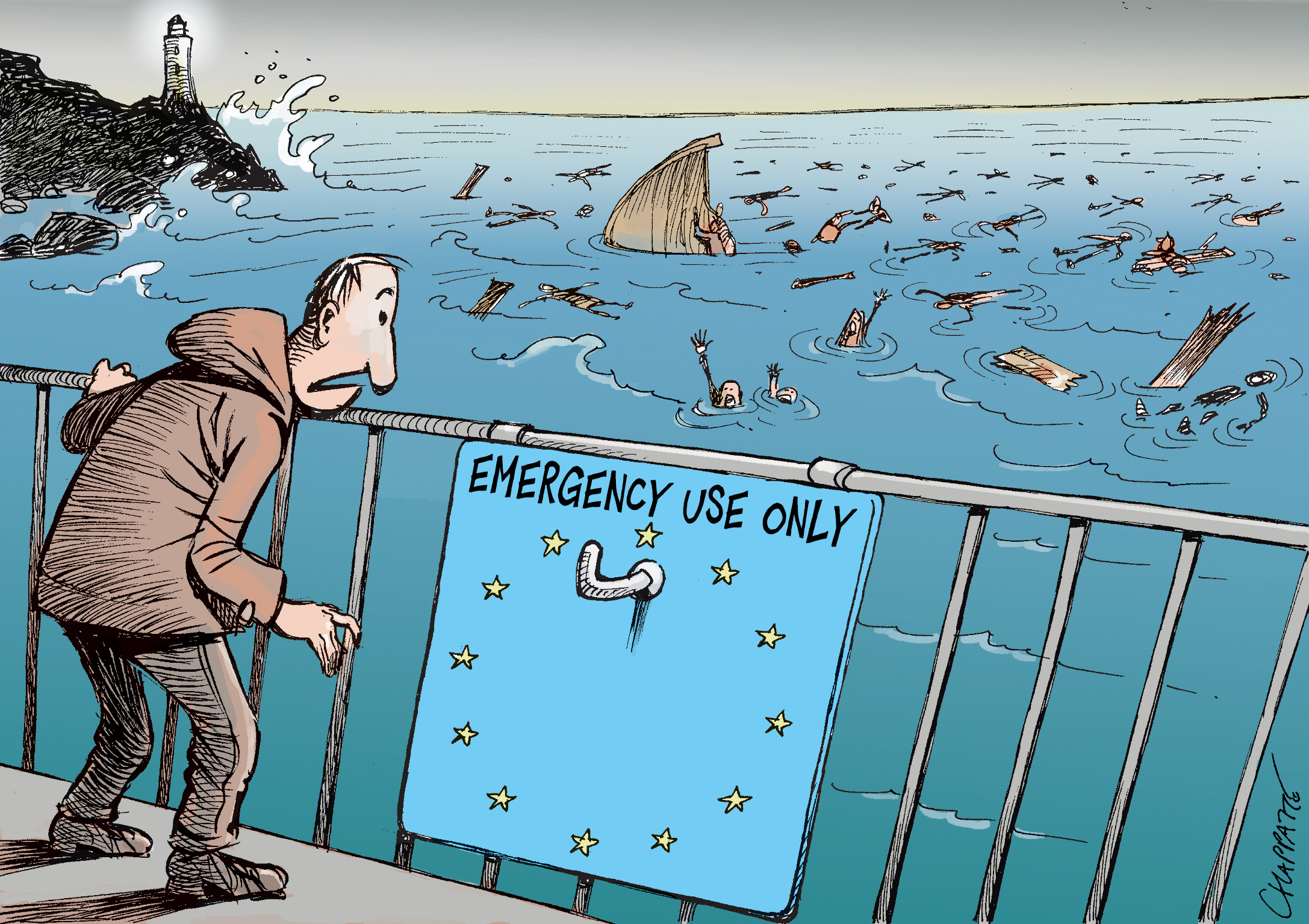 Helpless Europe | Globecartoon - Political Cartoons - Patrick Chappatte