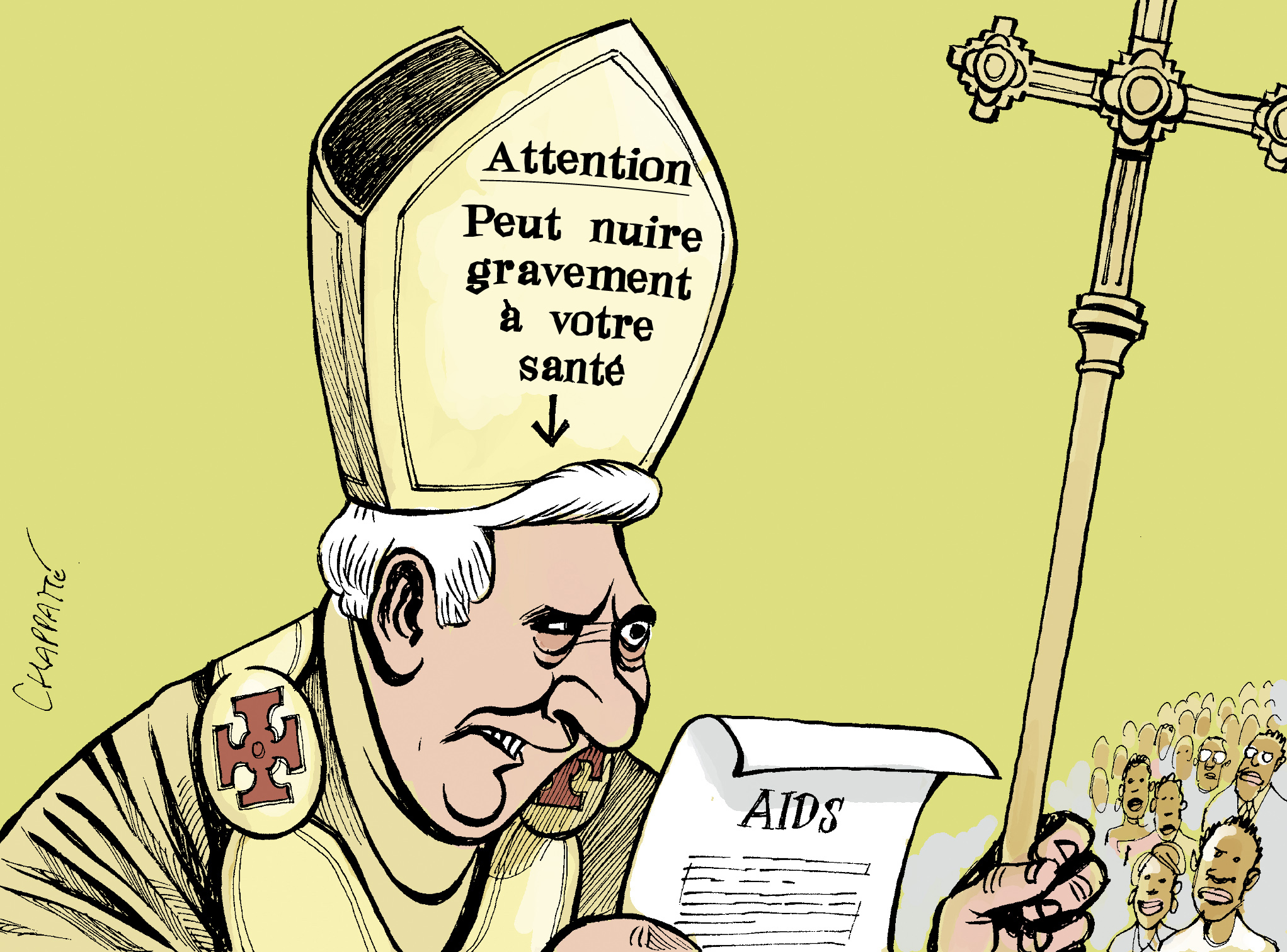 Benoit XVI et la capote | Globecartoon - Political Cartoons - Patrick ...