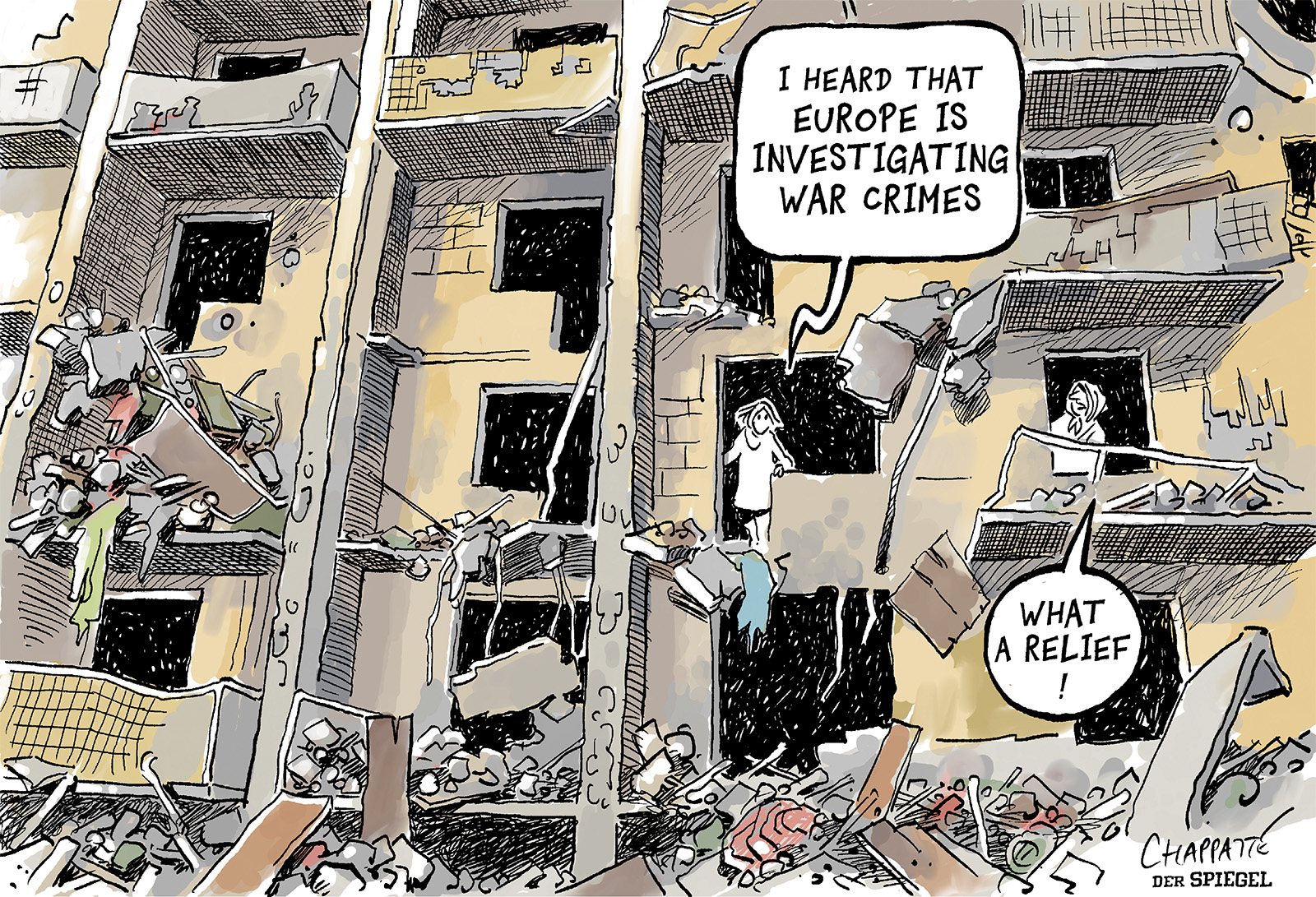War crimes | Globecartoon - Political Cartoons - Patrick Chappatte